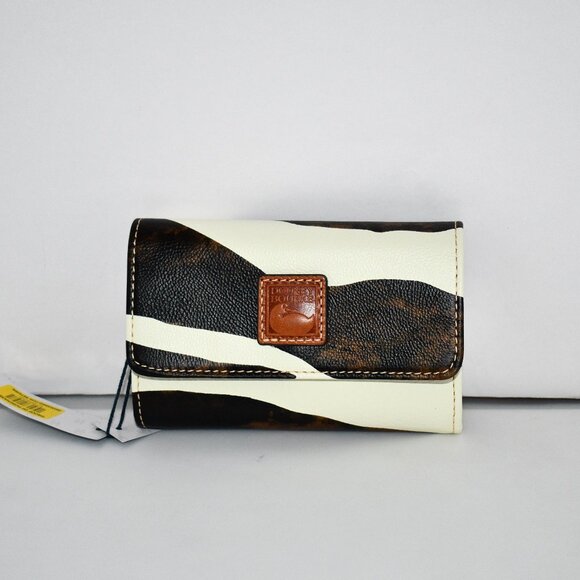 Dooney & Bourke | Bags | Dooney Bourke Leather Zebra Flap Wallet ...